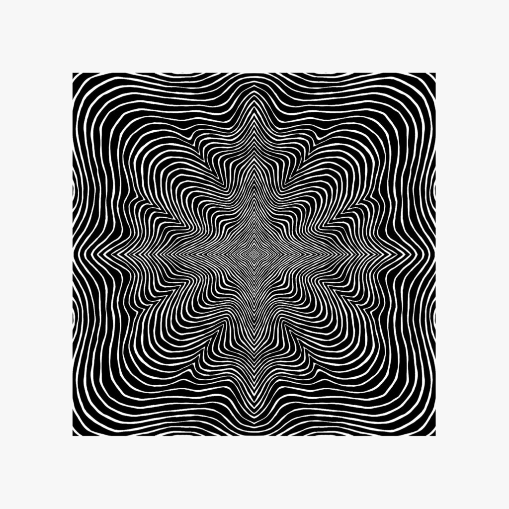 Digital Art Mandala Optical Star - Cinquerosso Arte