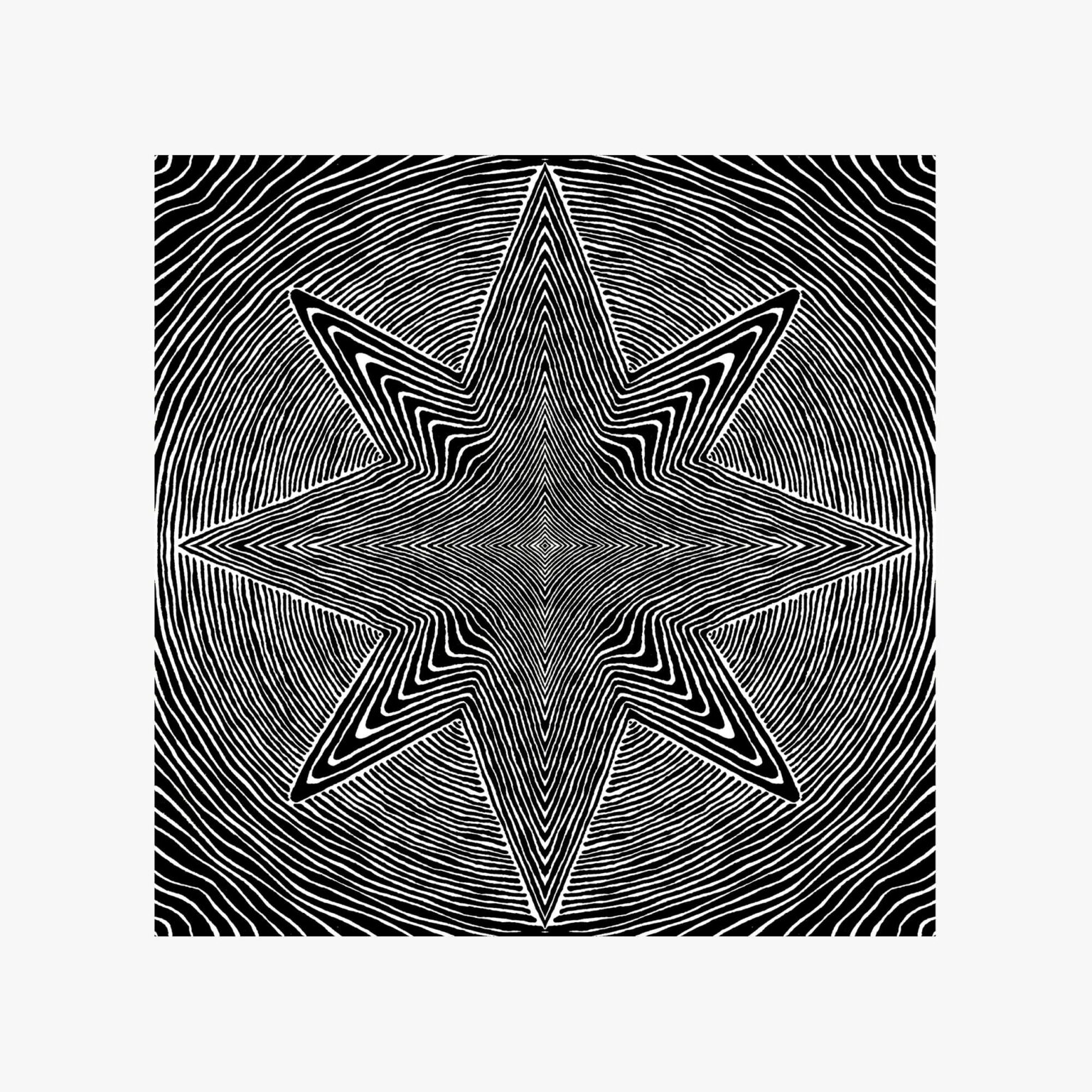 Digital Art Mandala Optical Star - Cinquerosso Arte