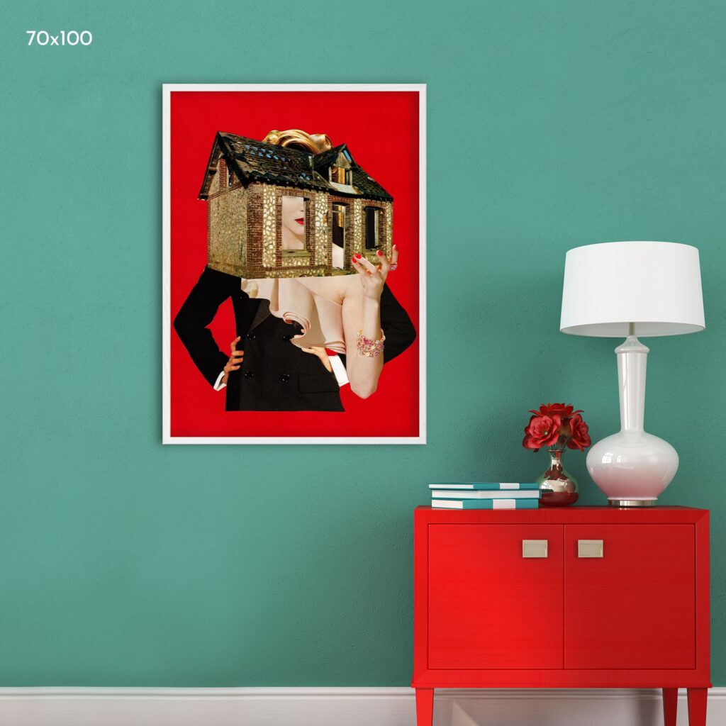 Collage Alice Rosso - Cinquerosso Arte